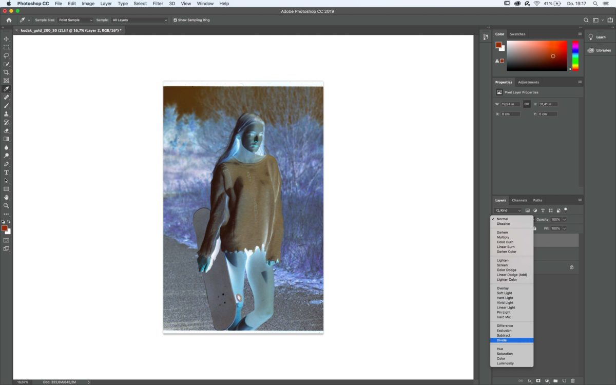 Converting color negatives to positives. Without Plugins. - Retro Pixel